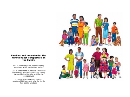 AQA Sociology Functionalism and the family | Teaching Resources