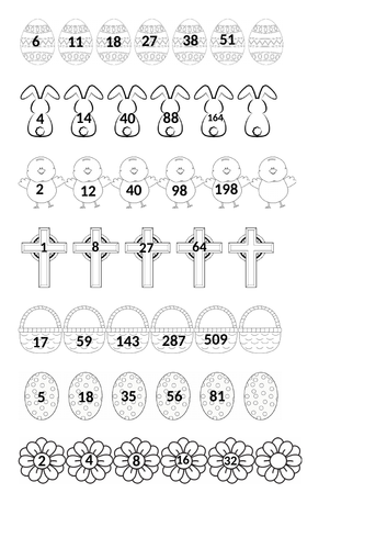 Easter Number Sequences | Teaching Resources