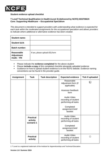 T-Level Health 2024-2025 Year 2 OSA Supporting Adult Nursing SoW | Teaching Resources