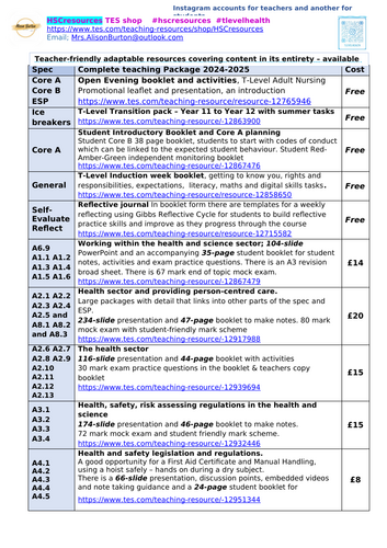 T-Level Health 2024-2025 Year 2 OSA Supporting Adult Nursing SoW | Teaching Resources