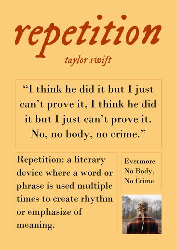 Figurative Language Display for English Classroom - The Taylor Swift ...