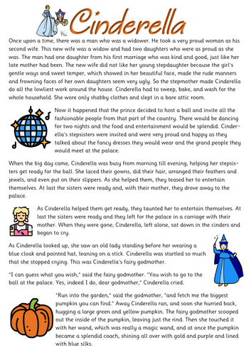 Cinderella Reading Comprehension | Teaching Resources