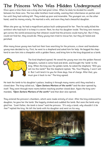 Underground Princess Fairy Tale | Teaching Resources