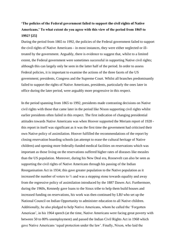 OCR A-Level Civil Rights in the USA A* essay bundle | Teaching Resources