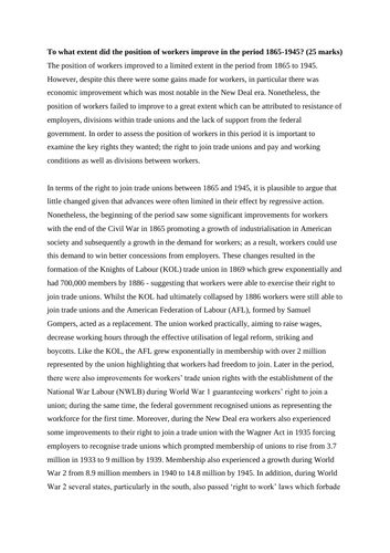 OCR A-Level Civil Rights in the USA A* essay bundle | Teaching Resources