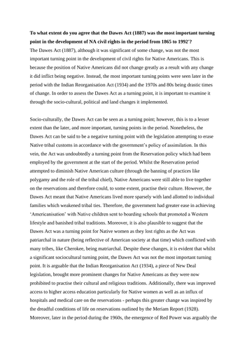 OCR A-Level Civil Rights in the USA A* essay bundle | Teaching Resources