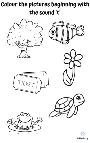 Phonics Worksheet - Sound t | Teaching Resources