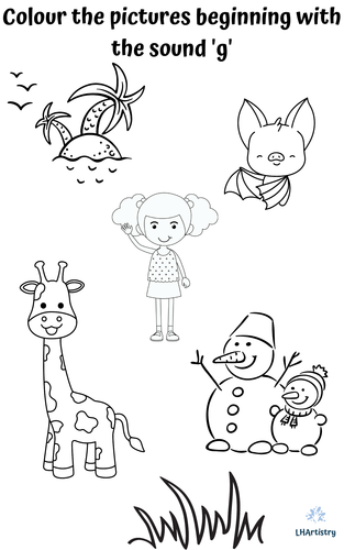 Phonics Worksheet - Sound g | Teaching Resources