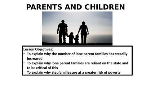 AQA Sociology changing family patterns parents and children | Teaching ...
