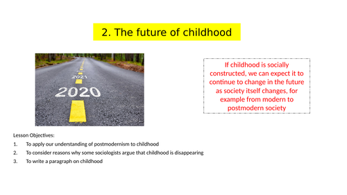 AQA Sociology the future of childhood | Teaching Resources