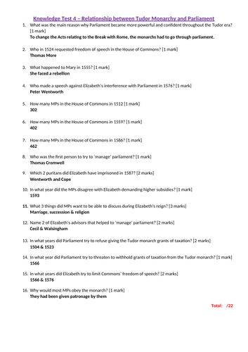 Tudor Rebellions BS2: Control of Wales and the North | Teaching Resources