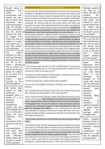 Pride and Prejudice Chapter Fourteen Fully Annotated | Teaching Resources