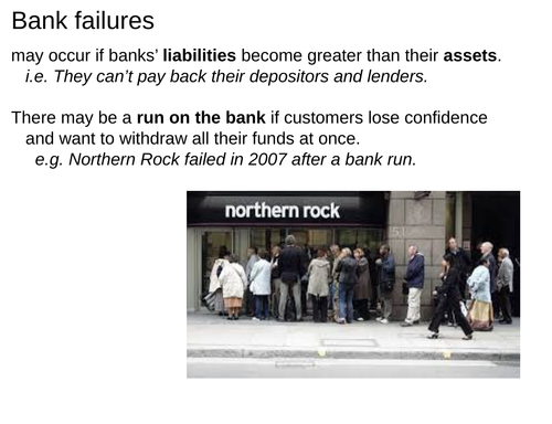 Bank failure, moral hazard and risk | Teaching Resources