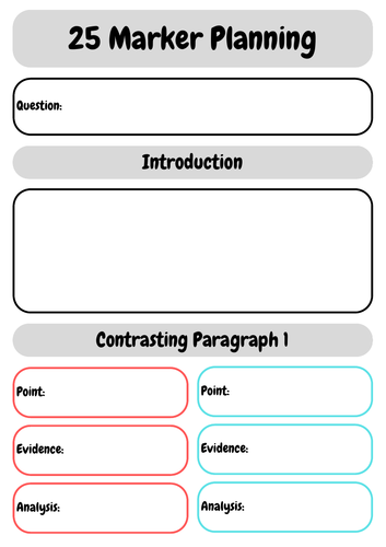 25 Marker Planner | Teaching Resources