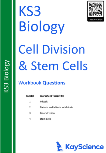 KS3 Cell Division & Stem Cells Question Booklet | Biology | Teaching ...