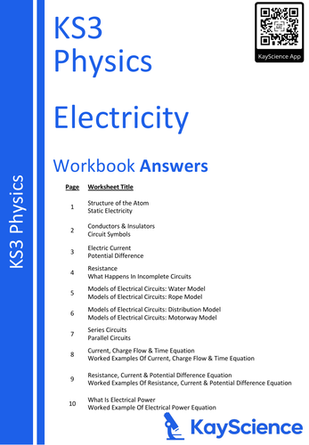 KS3 Electricity Question Booklet | Physics | Teaching Resources