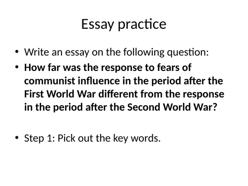 USA Theme 1: Section B essay guidance | Teaching Resources