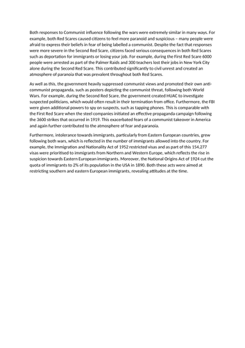 USA Theme 1: Section B essay guidance | Teaching Resources