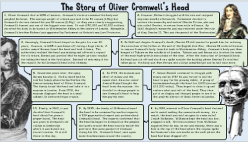 Oliver Cromwell's Head Mystery | Teaching Resources