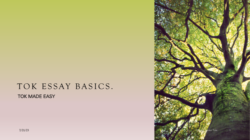 Introduction to TOK Essay Basics | Teaching Resources