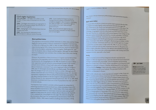 USA Theme 2: Lesson 7 - The Impact of Civil Rights Legislation ...