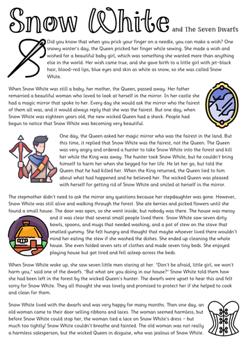 Snow White Reading Comprehension | Teaching Resources