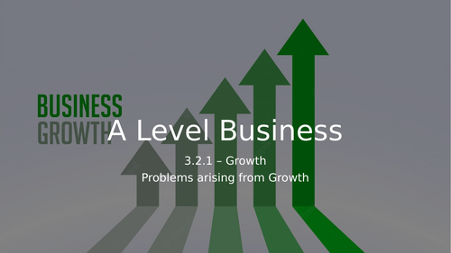 A Level Business - Theme 3 - 3.2.1 - Business Growth | Teaching Resources