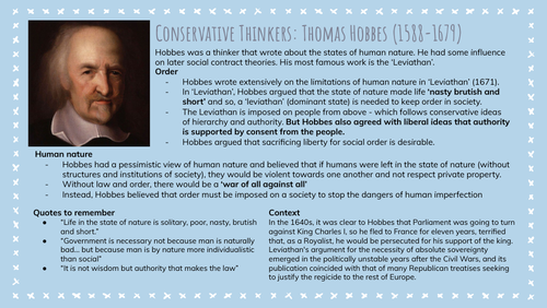 A-Level Politics: Political Thinkers - Conservatism and Socialism ...