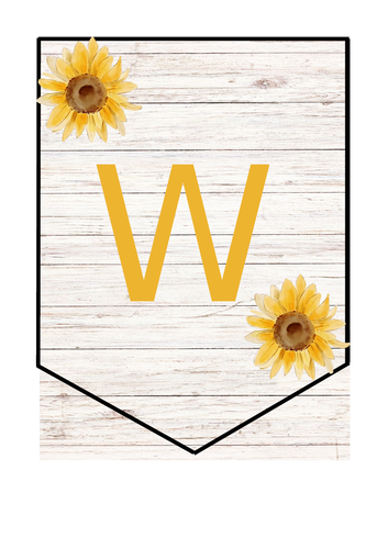 Sunflower theme welcome bunting | Teaching Resources