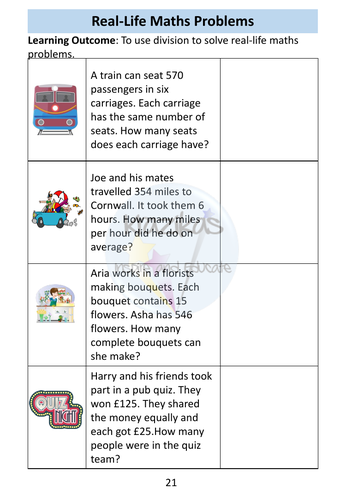 Level 1 Functional Skills Maths - Division | Teaching Resources