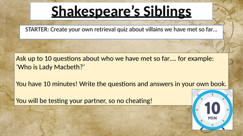 Shakespeare Villains Scheme of Work | Teaching Resources