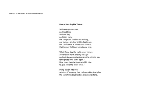 Unseen Poetry | Teaching Resources