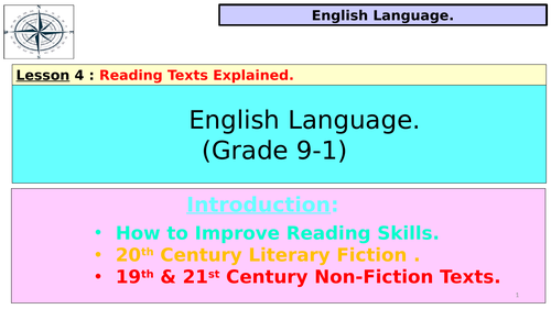 Lesson 4 : Reading Texts Explained. | Teaching Resources