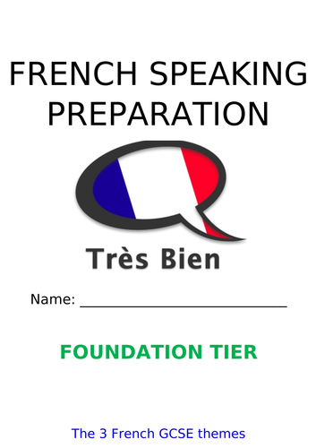 AQA French GCSE - Speaking general conversation (foundation) | Teaching ...