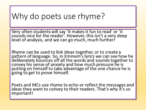 Hip Hop English Rhyme | Teaching Resources
