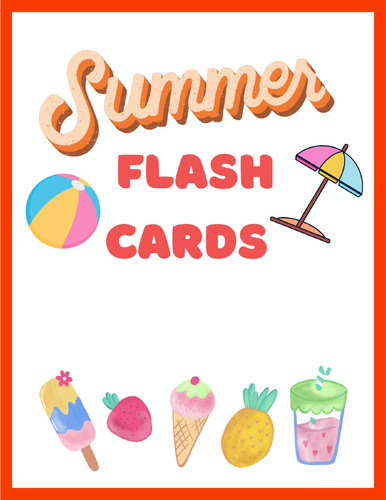 Summer Flash Cards Teachers Resources | Teaching Resources