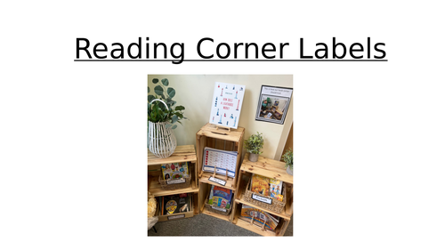 Reading Corner labels | Teaching Resources