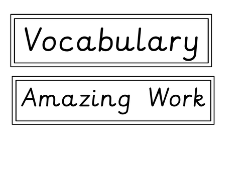 Working Wall Labels | Teaching Resources