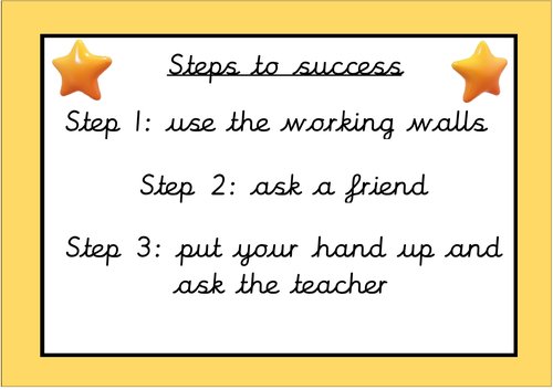 Steps To Success Poster | Teaching Resources