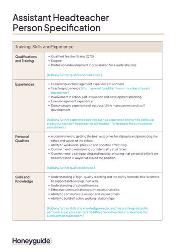 Assistant / Deputy Headteacher Interview Pack | Teaching Resources