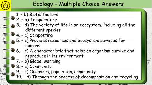 Biology Paper 2 Revision MCQs & Long Answer Questions AQA GCSE ...