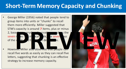 Coding, capacity and duration of memory - AQA A Level Psychology (Memory) | Teaching Resources