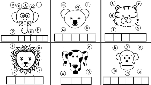 60 Animal Spelling Cards KS1 | Teaching Resources