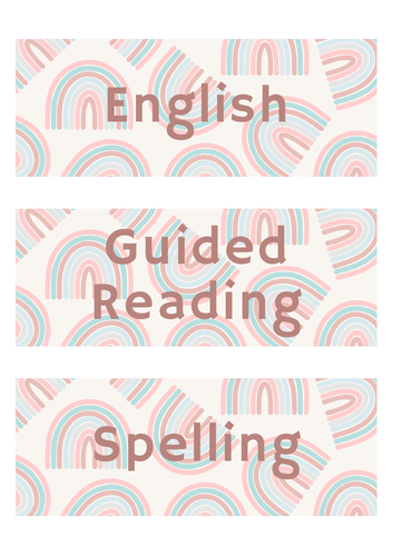 Visual Timetable - Rainbow Theme | Teaching Resources