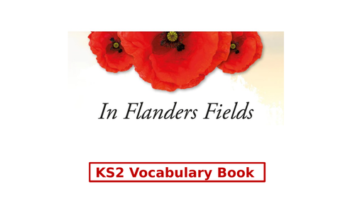 Flanders Fields Vocabulary Vault | Teaching Resources