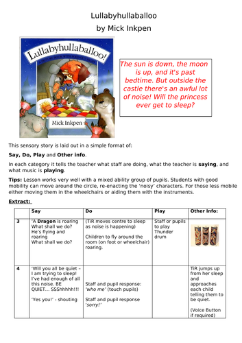 Lullabyhullaballoo Mick Inkpen Sensory Story - Special Needs/PMLD SLD ...