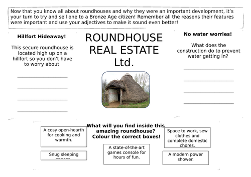 Stone to Iron Age Roundhouses: Descriptive Writing Lesson! | Teaching ...