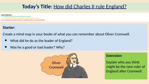 Political Change in the 17th century - full SOW for KS3 + homework ...