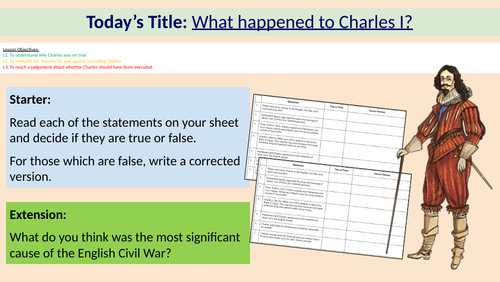 Political Change in the 17th century - full SOW for KS3 + homework ...