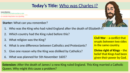 Political Change in the 17th century - full SOW for KS3 + homework ...